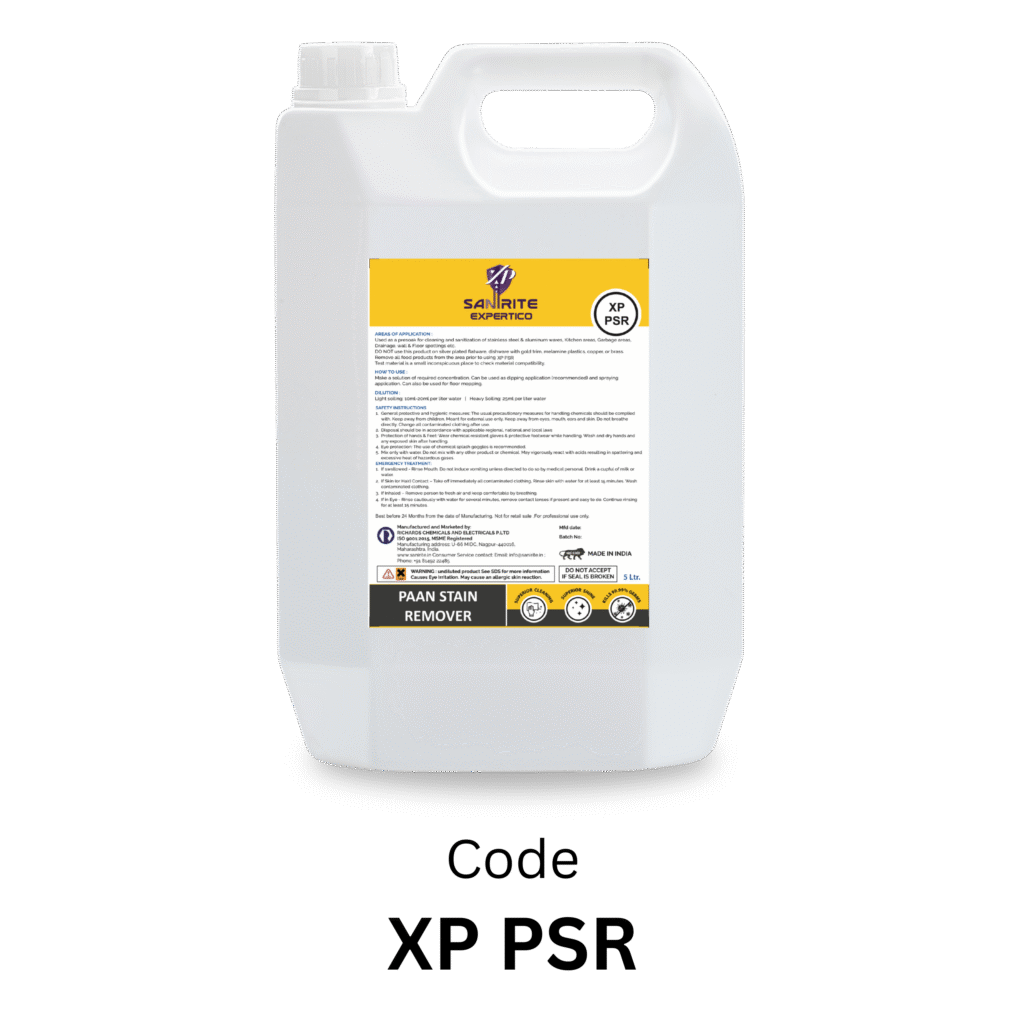 Powerful Paan Stain Remover XP PSR | Sanirite Tough Stain Cleaning Solution